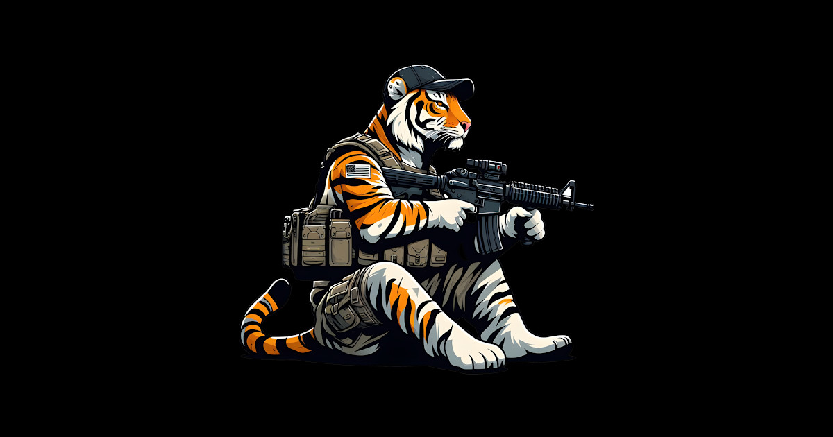 Tactical Tiger - Tiger - Sticker | TeePublic