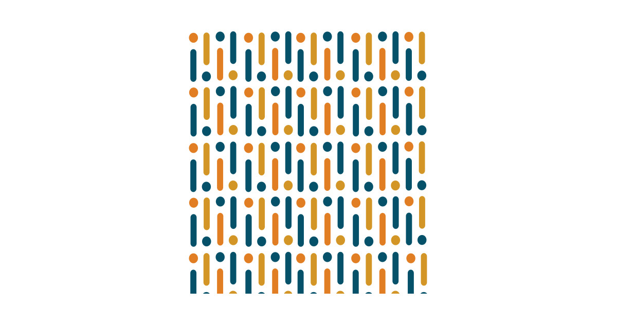 Retro Linear Dots Pattern - Vertical Lines Design - T-Shirt | TeePublic