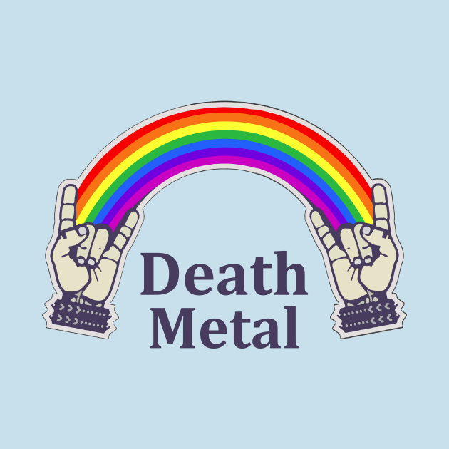 Death Metal Rainbow - Plain - Rainbow - T-Shirt | TeePublic