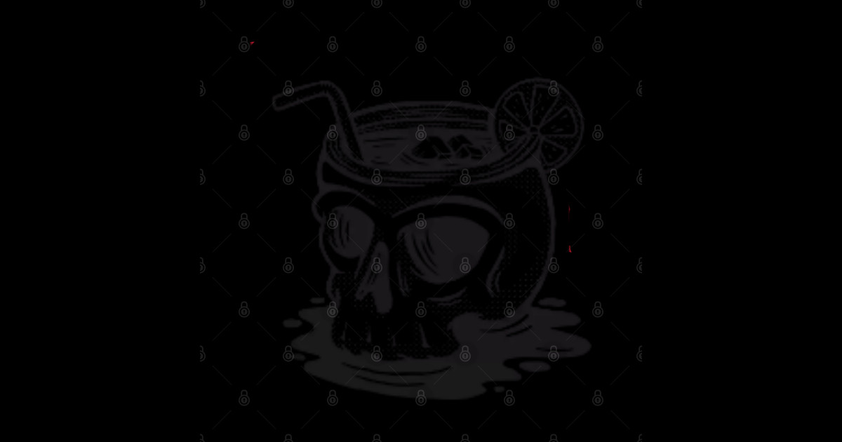 Drinking from a skull - Skull Design Skull Shrit - Sticker | TeePublic
