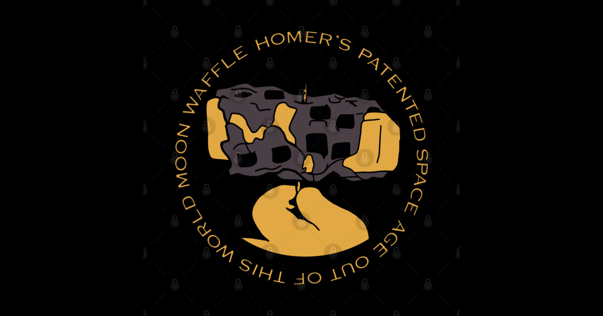 Homer’s Moon Waffle - Simpsons L - Sticker | TeePublic