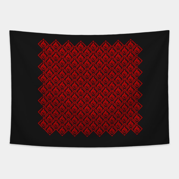 GENSHIN IMPACT PYRO PATTERN - Genshin Impact - Tapestry | TeePublic