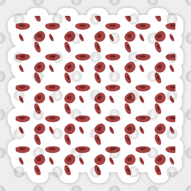 Blood Cell Pattern - Blood Cells - Sticker | TeePublic