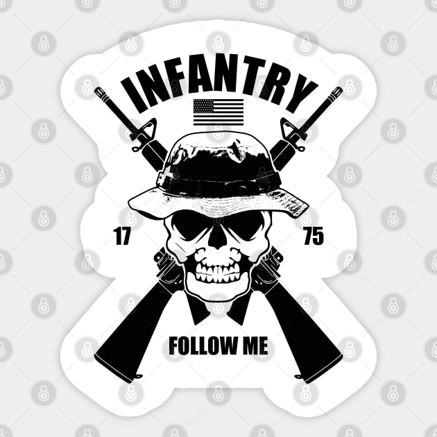 U.S. Infantry - Us Infantry Follow Me - Sticker | TeePublic