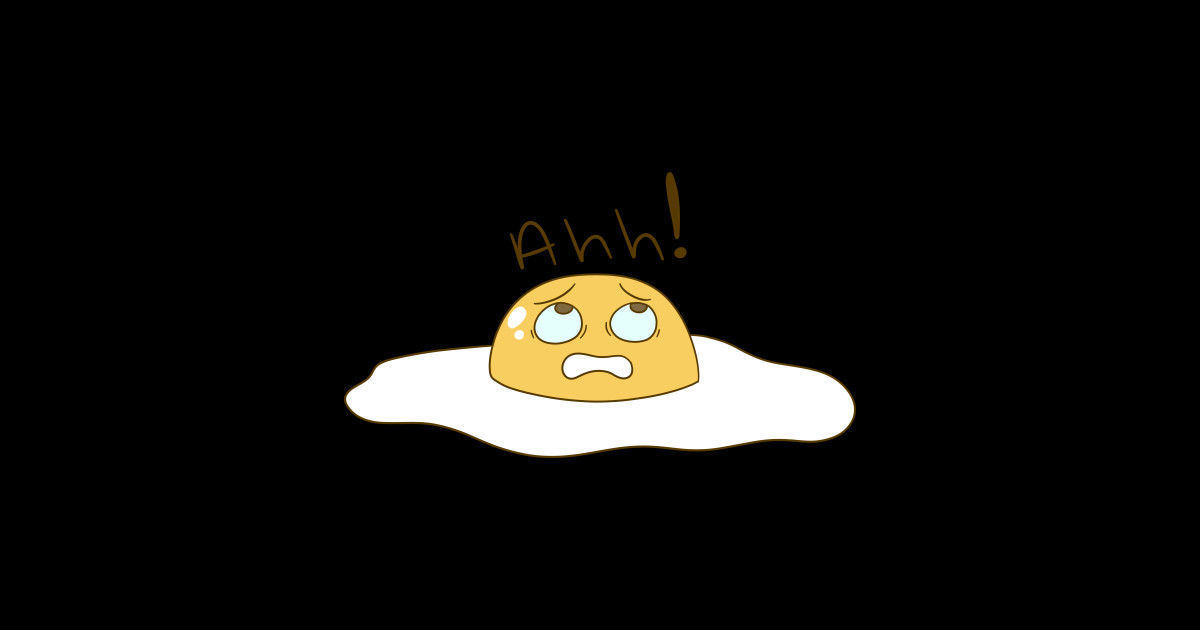 Ahh! Fried Egg - Egg - T-Shirt | TeePublic