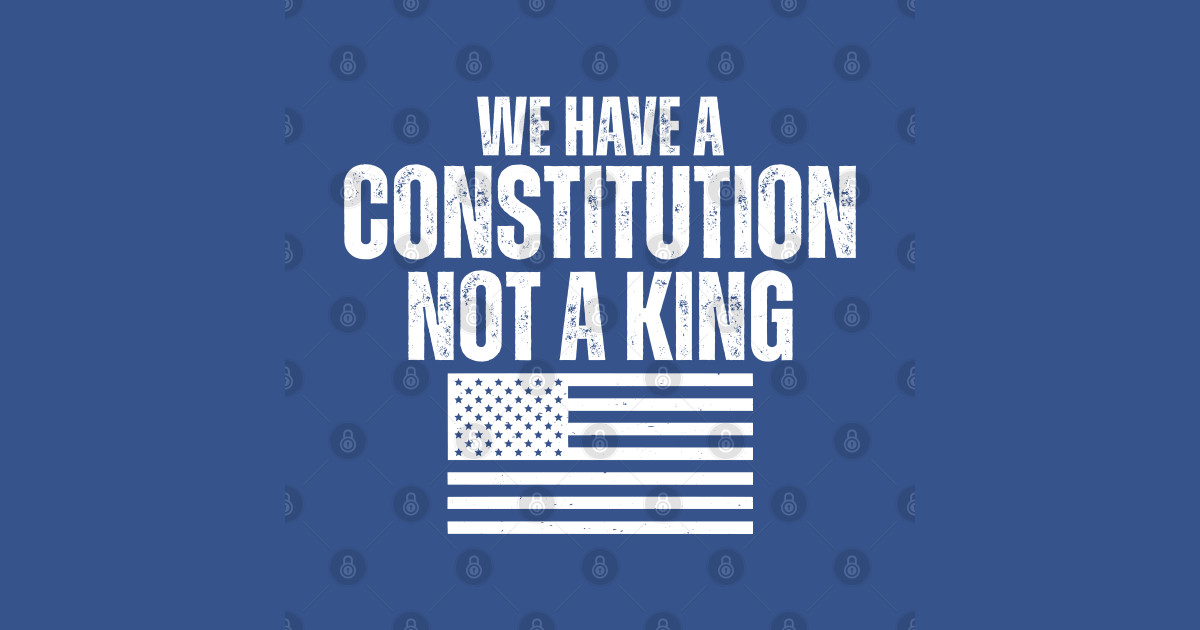 We Have a Constitution Not a King - Anti Trump Distressed USA Flag - We ...