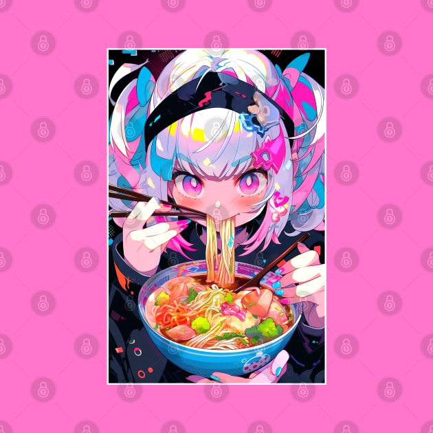 Cute Anime Girl | Ramen Noodles | Hentaii Chibi Kawaii Design - Cute ...