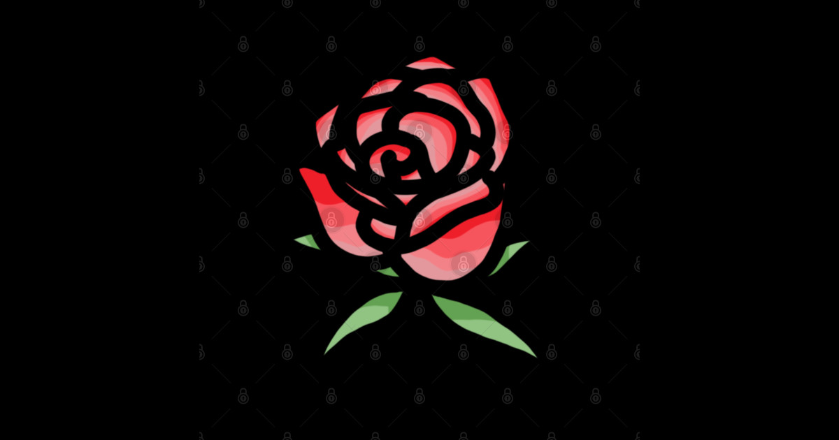 Rose Colorblock Drawing - Rose - Sticker | TeePublic