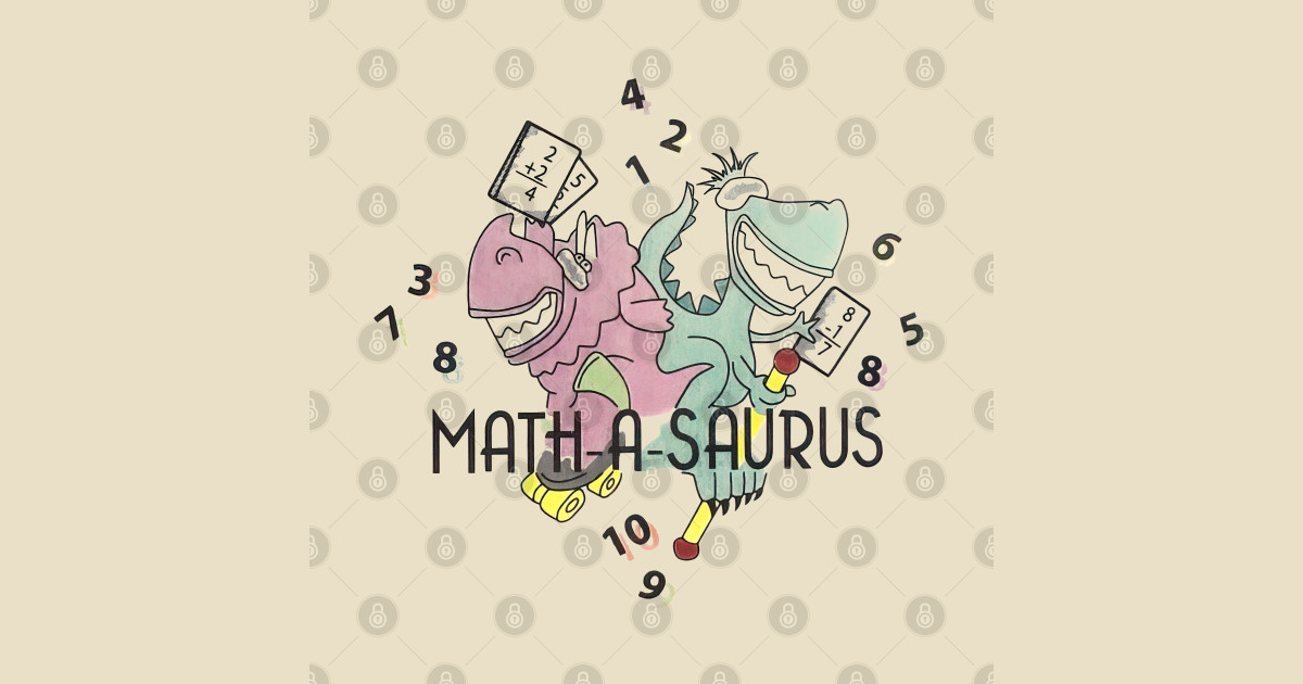 90s Vintage Math A Saurus Geek Design - Math Teacher Gift - T-Shirt ...