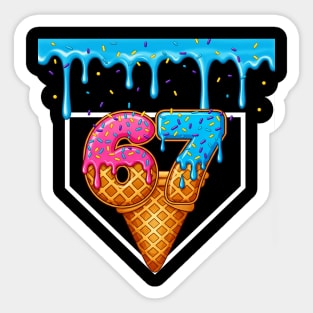 67 Ice Cream Drip Six Seven Gen Alpha S Stickers for Sale | TeePublic