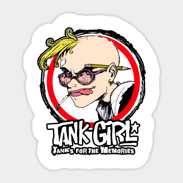 Tank Girl Circle (Alt Print) - Tank Girl - Sticker | TeePublic