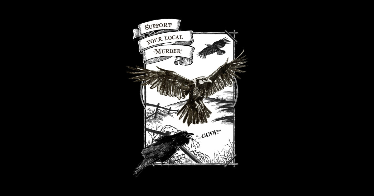 A MURDER of Crows - Crows - Sticker | TeePublic