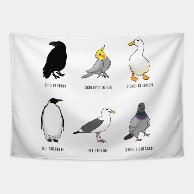 crow emo pigeon, penguin ice chicken, pigeon street chicken, duck pond ...
