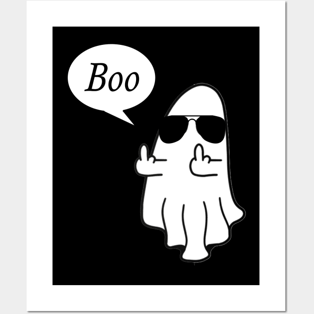 Ghost Middle Finger - Funny Halloween Gift - Posters and Art Prints ...