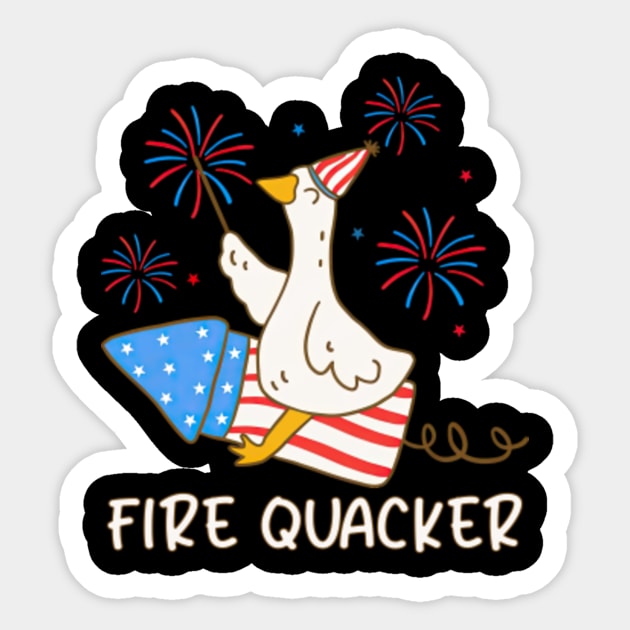 "Funny Fire Quacker Goose 4th of July T-Shirt " - Fire Quacker ...