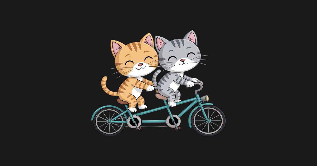 Funny Cats love Tandem Bike Costume for Dual Rider - Funny Cats Love ...