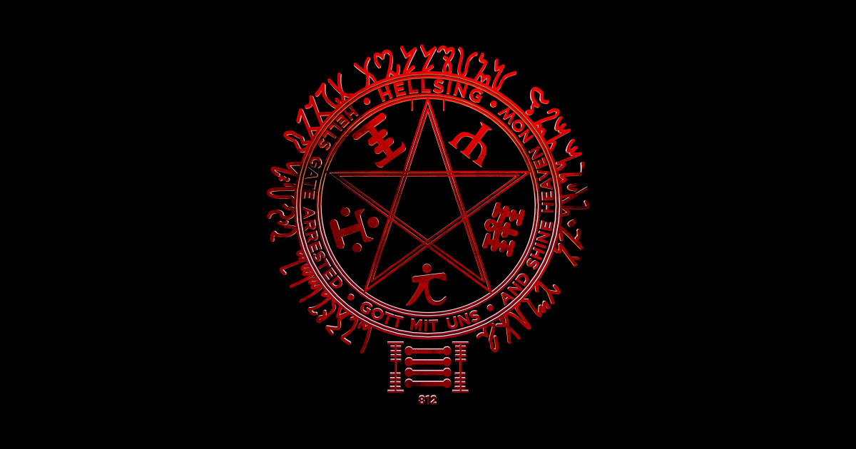 Hellsing Pentagram - Hellsing - Sticker | TeePublic