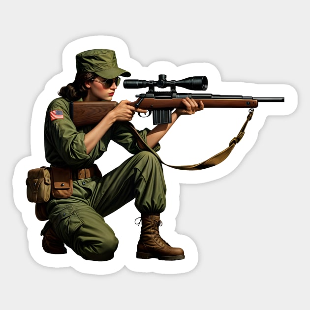 Sniper Girl - Sniper - Sticker | TeePublic