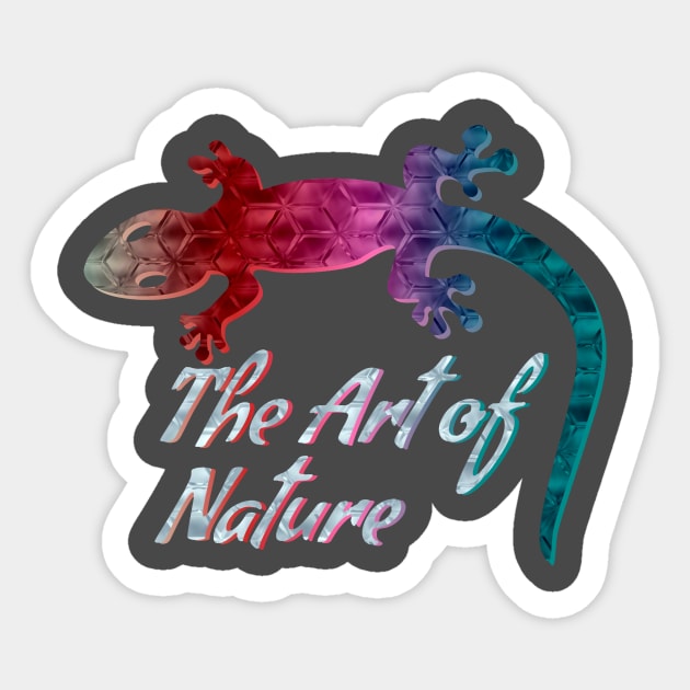 Lizard - nature art design - Lizard - Sticker | TeePublic