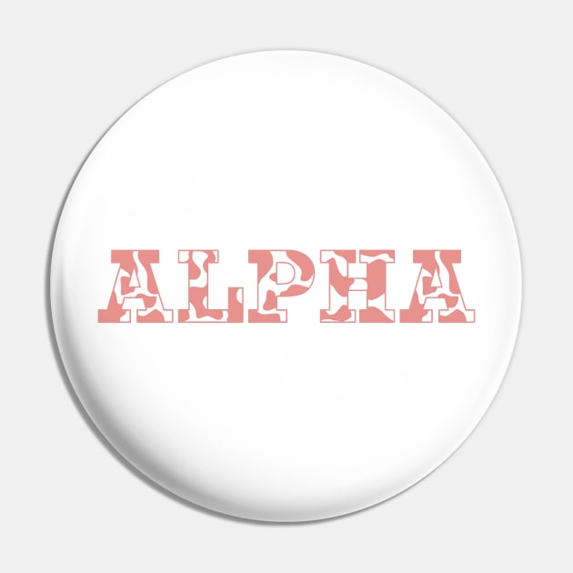 Alpha Cow Pattern - Panhel - Pin | TeePublic