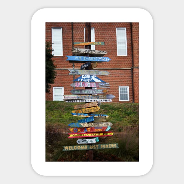 Wooden Directional Signs - Sign - Sticker | TeePublic