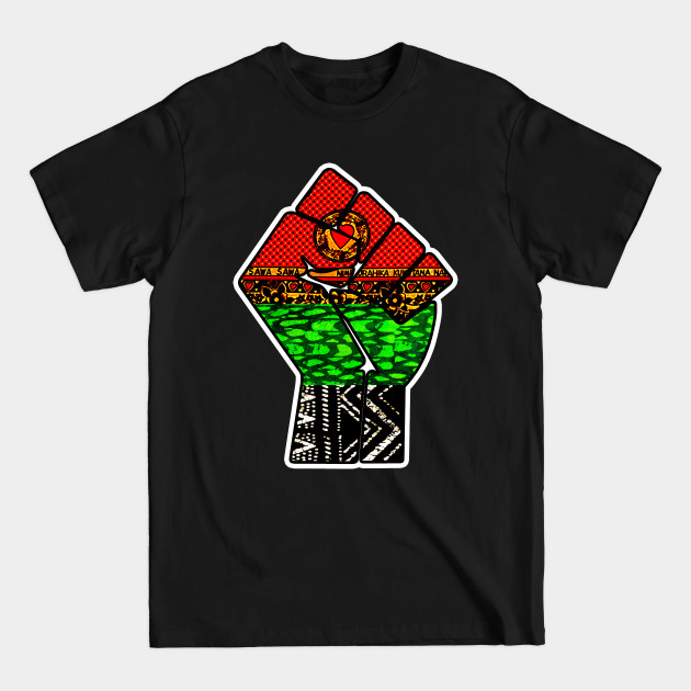 Pan African Unity Fist - Pan African Unity Fist - T-Shirt sold by Greg ...