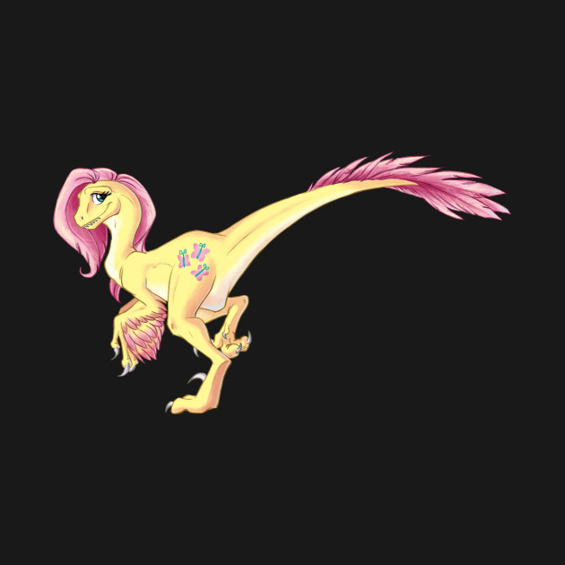 My Little Raptor - Fluttershy - Dinosaur - T-Shirt | TeePublic