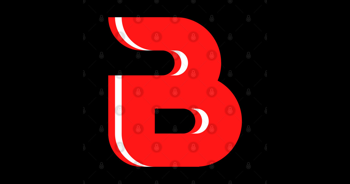 B - Letter A to Z Text Collection Red Colour - Letter - Magnet | TeePublic