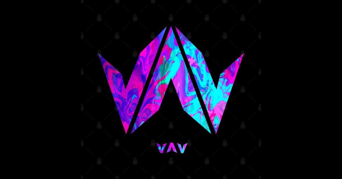 VAV Logo Purple Abstract - Vav - Sticker | TeePublic