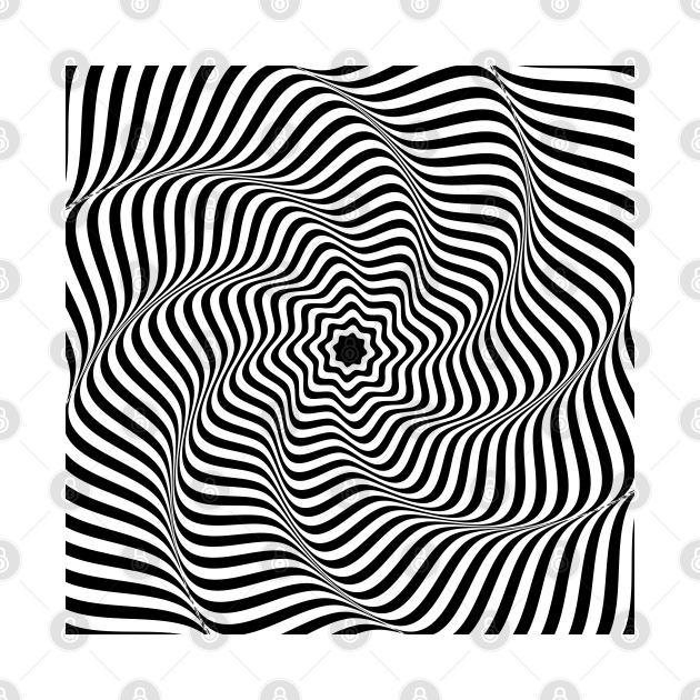 Black and white optical art - Black And White Optical Pattern - T-Shirt ...