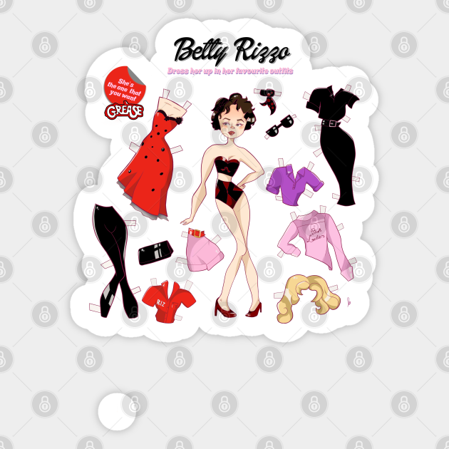 Rizzo Paper Doll (GREASE) - Rizzo Grease - Sticker | TeePublic