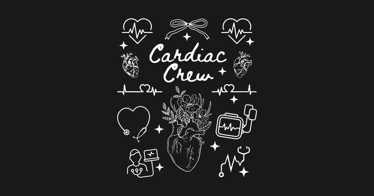 Bow Cardiac Crew Nurse Heart Anatomy Floral CVICU Cardiology - Bow ...