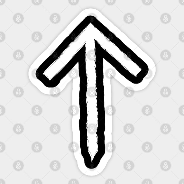 Tiwaz - Rune of Tyr - White - Tyr - Sticker | TeePublic