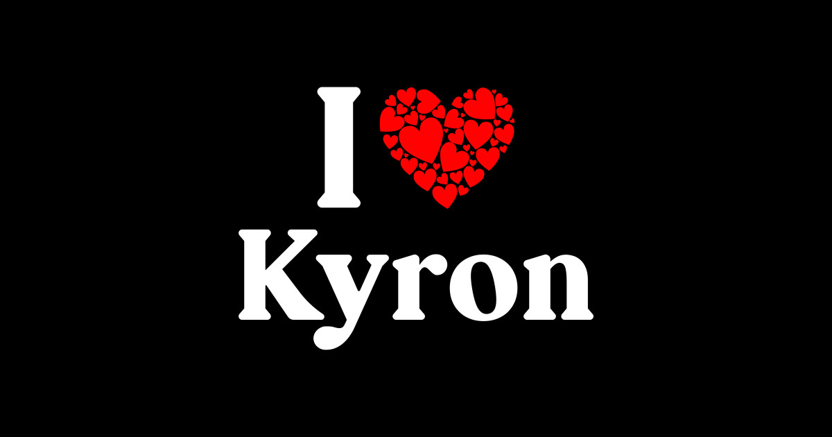 Kyron Heart - I Love Kyron - Name - Sticker | TeePublic