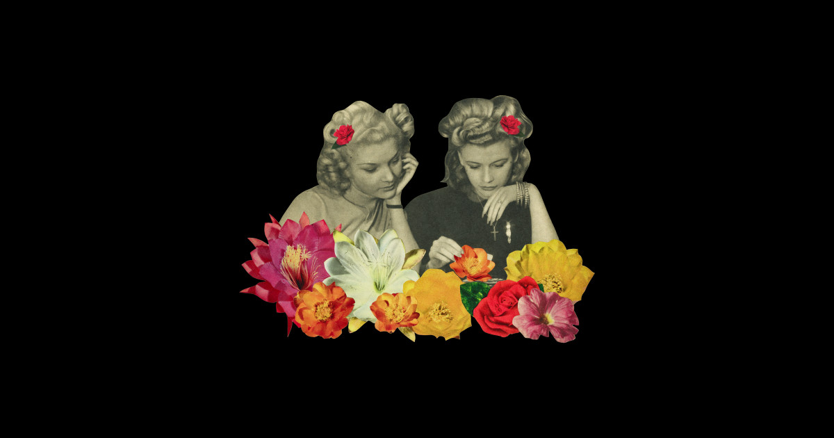 Flower Collectors - Hand Cut Collage - Sticker | TeePublic