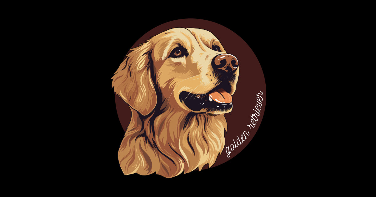 Golden Retriever Dog Breed Cursive Graphic - Golden Retriever - Sticker ...