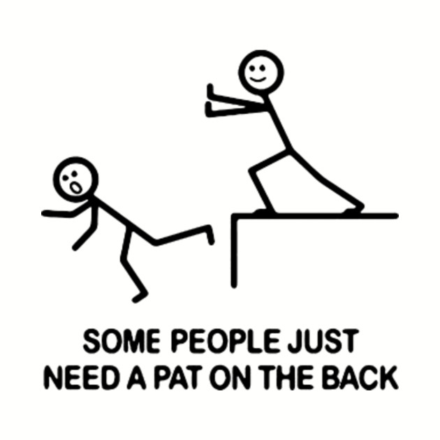 Some people just need a pat on the back - Pat - Baseball T-Shirt ...