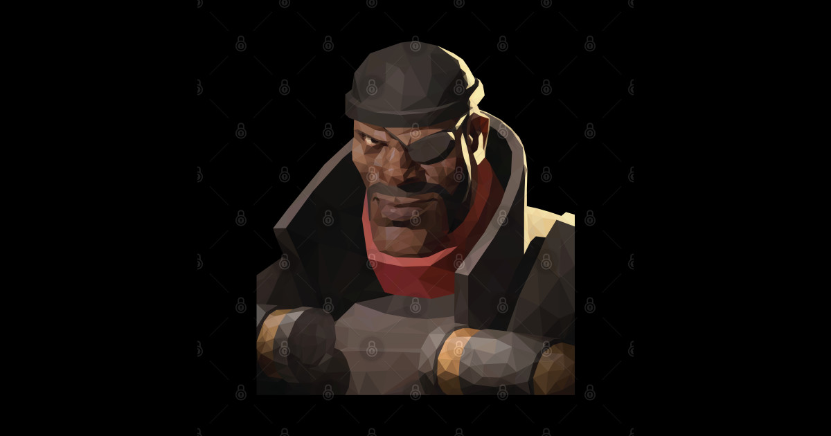 Low Poly Demoman - Team Fortress 2 - Sticker | TeePublic