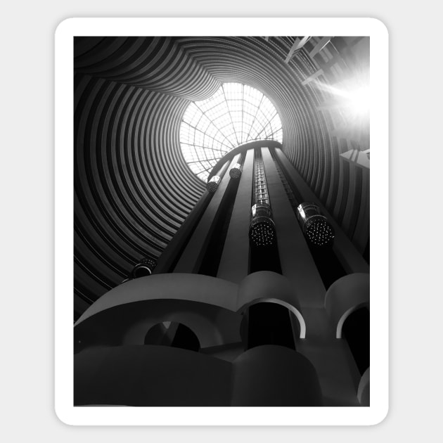 Love looking up - Black And White - Sticker | TeePublic