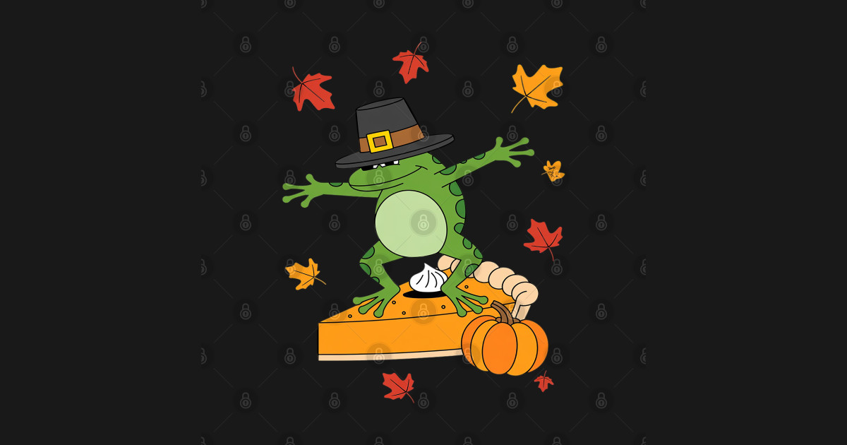 Thanksgiving Pilgrim Frog Dab Fall Autumn Boys Girls - No Kings - T ...