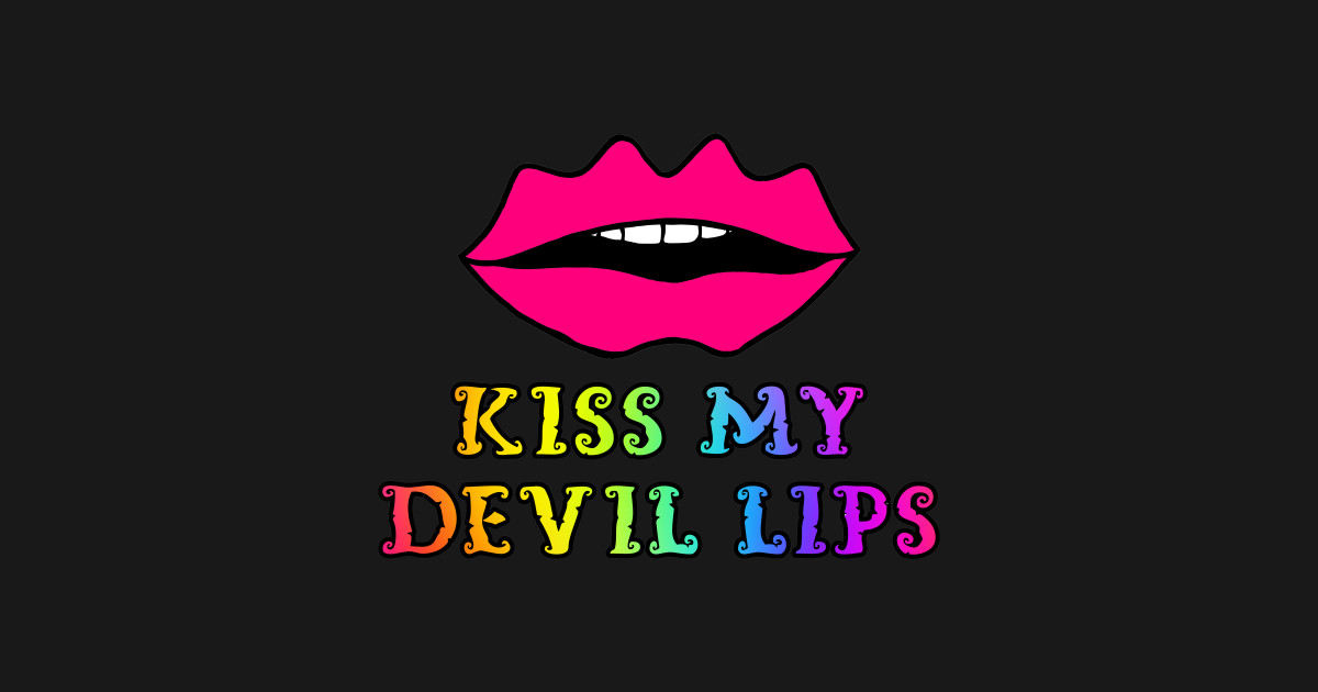 Pink Devil Lips - Lips - T-Shirt | TeePublic