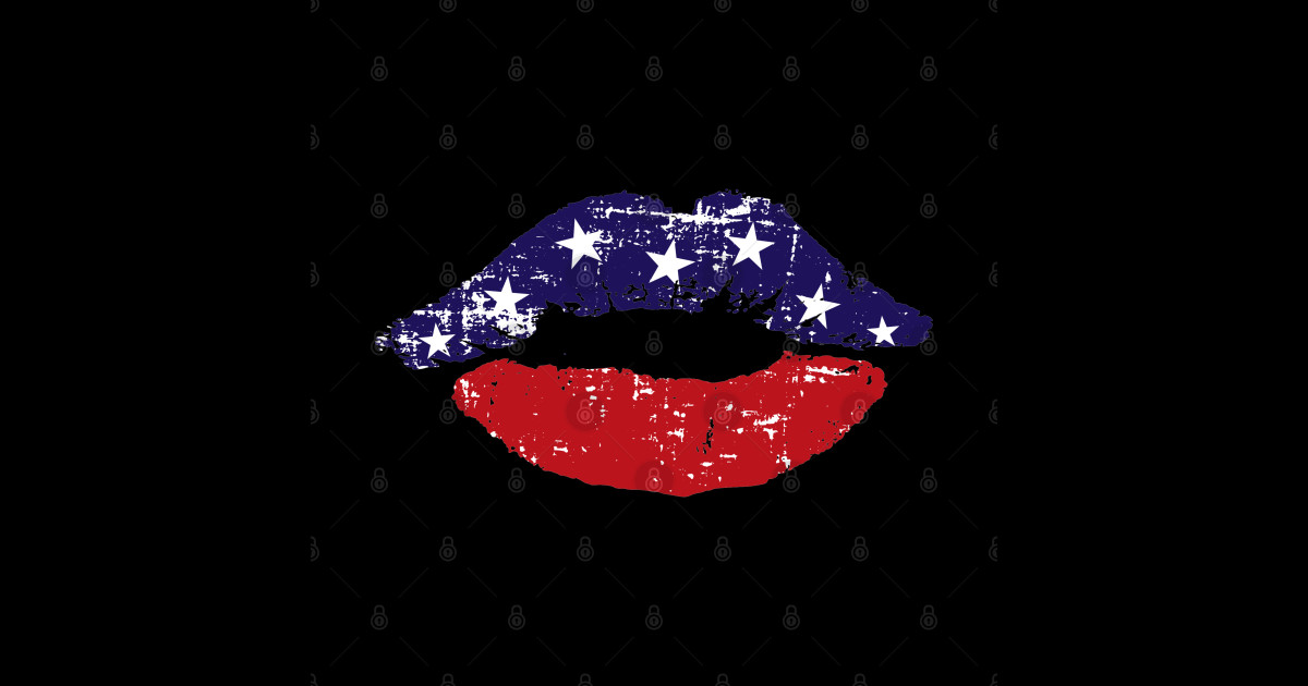 4TH OF JULY LIPS - 4th Of July Lips - Posters and Art Prints | TeePublic