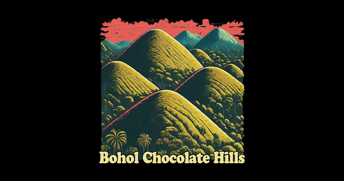 Bohol Chocolate Hills - Bohol - Sticker | TeePublic