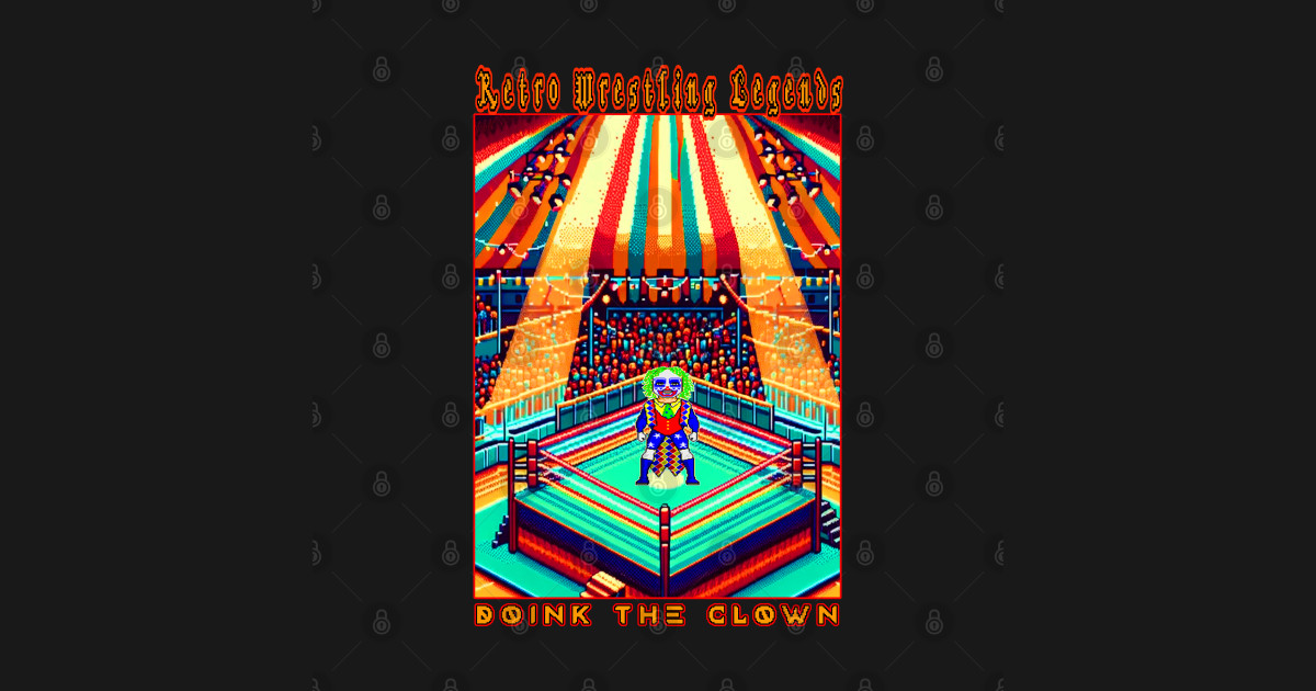 Retro Wrestling Legends - Doink The Clown - Doink The Clown - T-Shirt ...