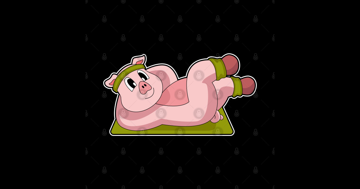 Pig Fitness Gymnastics - Bodybuilding - Sticker | TeePublic