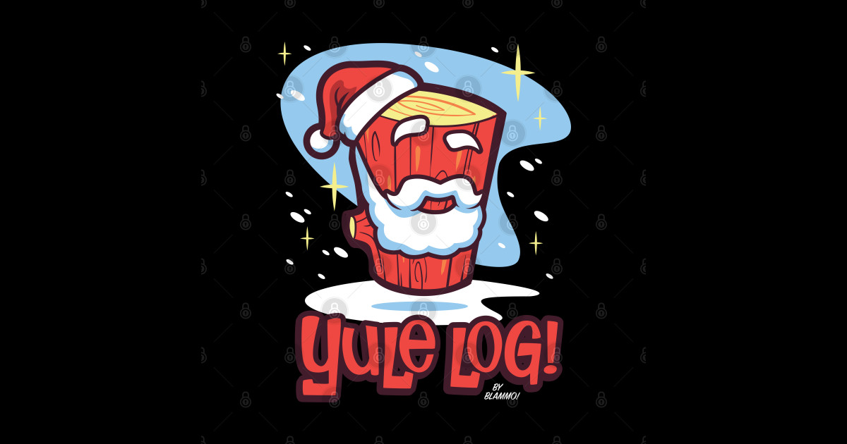 Yule Log by Blammo! - Ren And Stimpy - Sticker | TeePublic