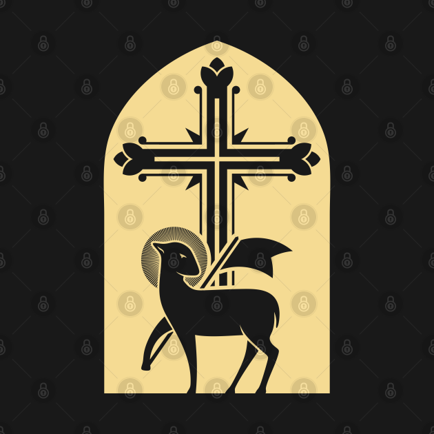 Lamb of God and crucifixion cross. - Lamb Of God - T-Shirt | TeePublic