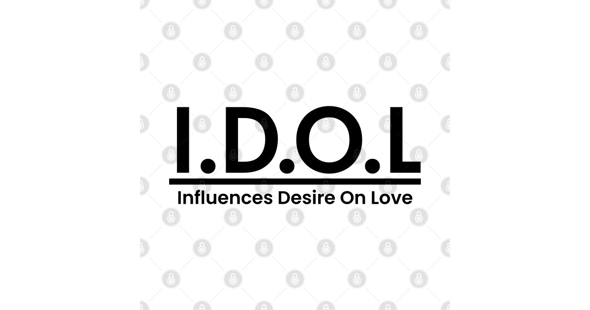 IDOL Word Art Minimalist Design - Kpop Merch - T-Shirt | TeePublic