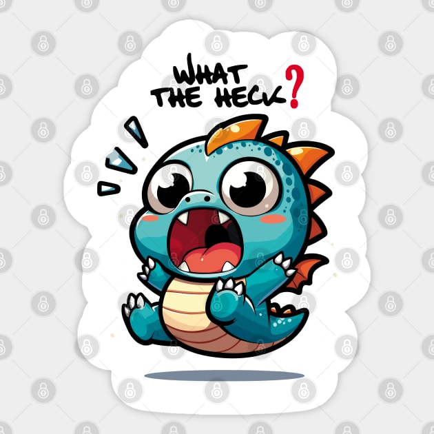 Shocked Baby Dragon - Dragon - Sticker | TeePublic