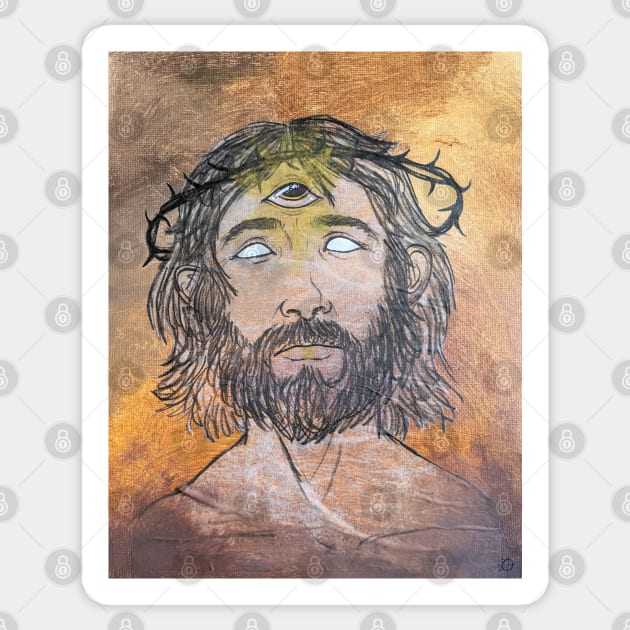 Third eye Christ - Jesus Christ - Sticker | TeePublic